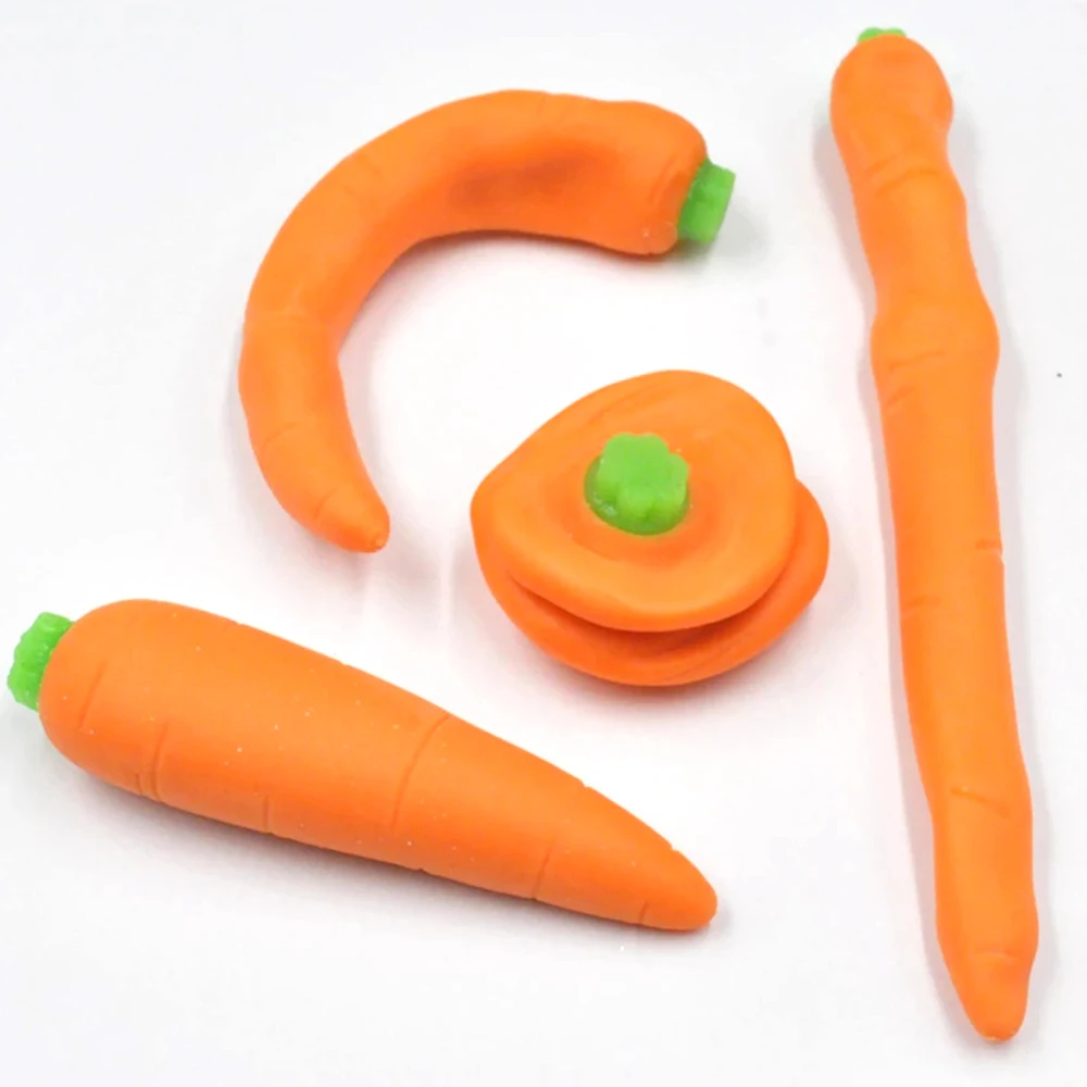 New-Stretchy-Carrot-Sensory-Fidget-Toys-Memory-Sand-Lala-Happy-Squeeze ...