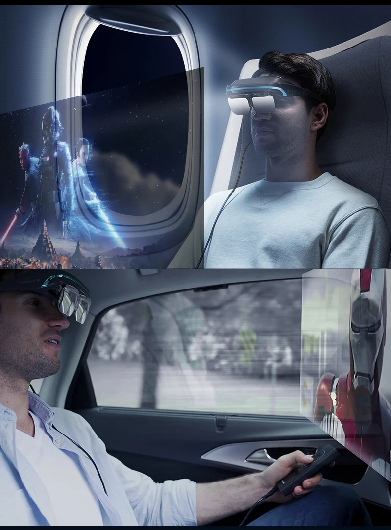 Dream Glass 4K HD AR Smart Glasses Foldable And Lightweight 3D Game VR ...
