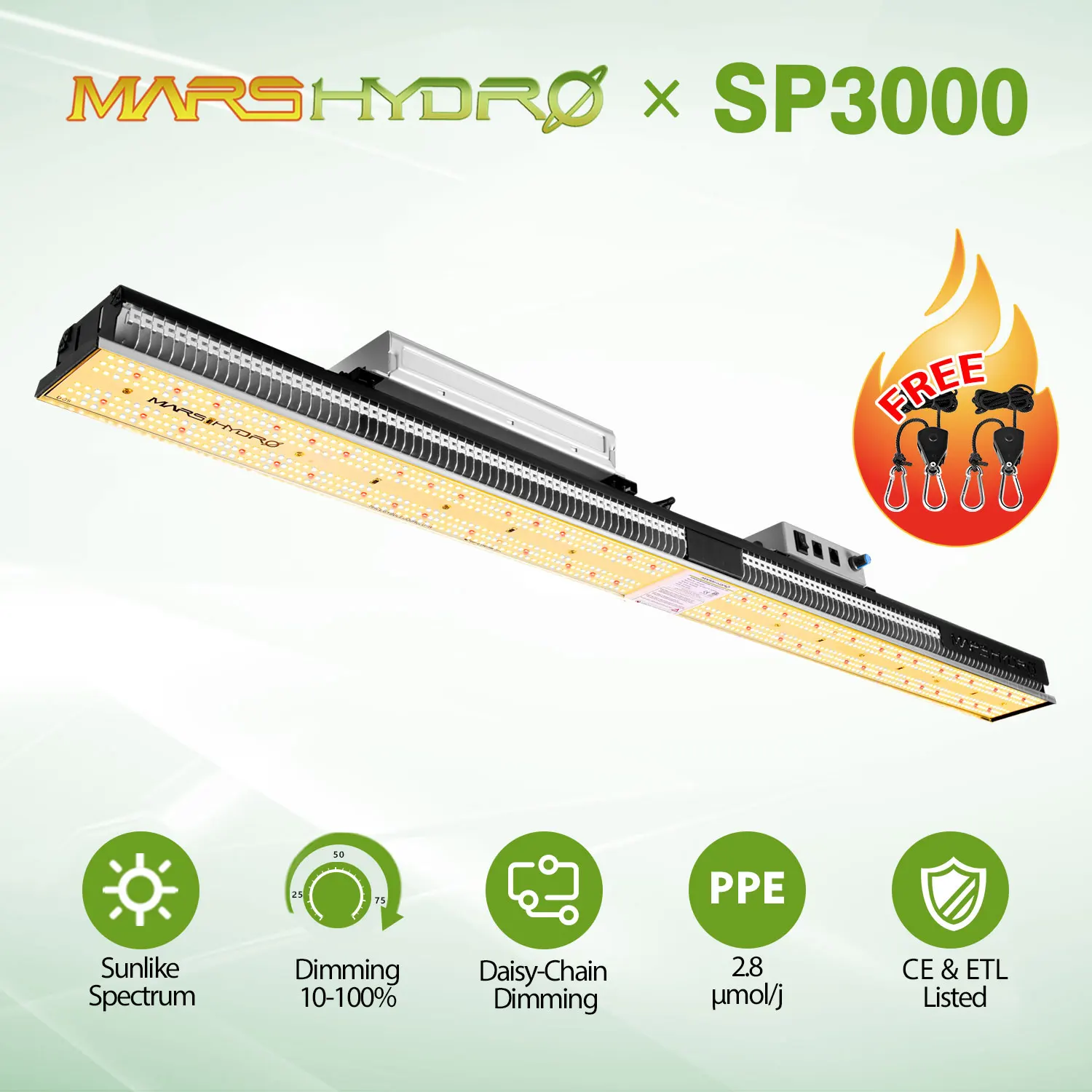 Mars Hydro Sp 3000 Full Spectrum Led Grow Light Samsung Lm301b 300w ...