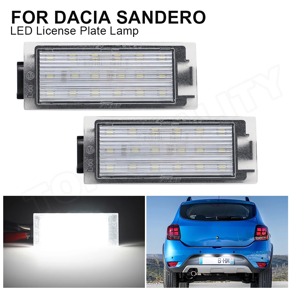 For-Dacia-Sandero-II-2017-UP-Logan-II-Logan-Pick-Up-Car-LED-License ...