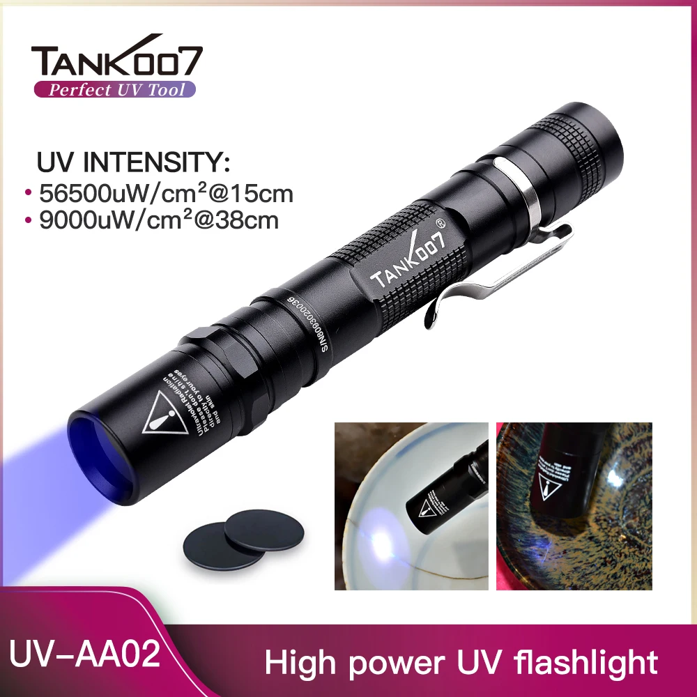 TANK007-UV-AA02-Forensic-CSI-UV-Flashlight-Korean-365nm-3W-LED ...