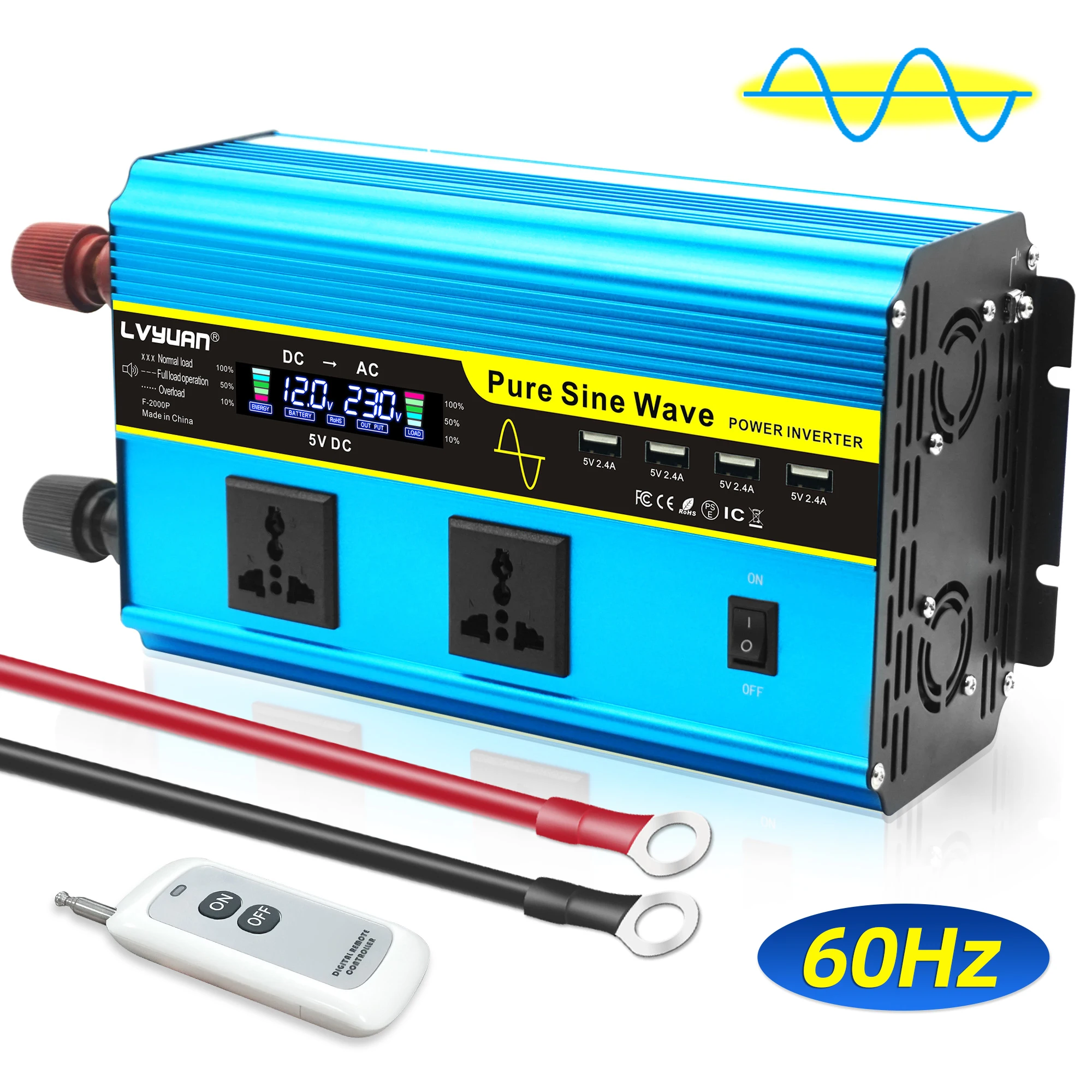 Pure-Sine-Wave-Power-Inverter-DC12V-24V-to-AC220V-50Hz-60Hz-2000W ...