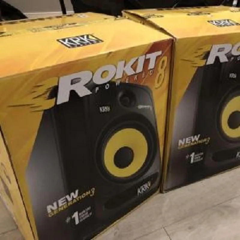 Authentic-KRK-Rokit-8-Gen-4-RP8G4-Powered-Studio-Monitor-Speaker-Ready ...