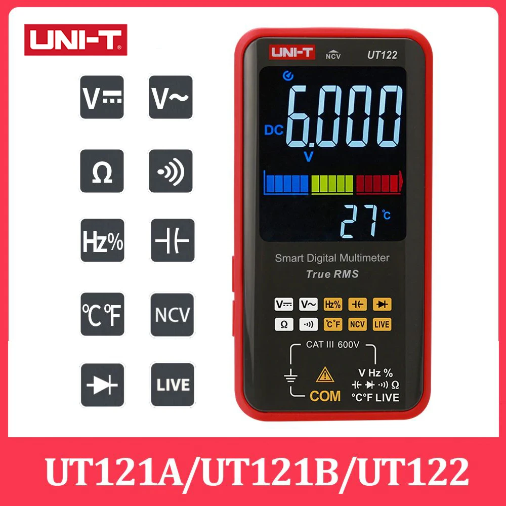 Multimètre Numérique Intelligent, True Rms, Tension, Fréquence, Double ...