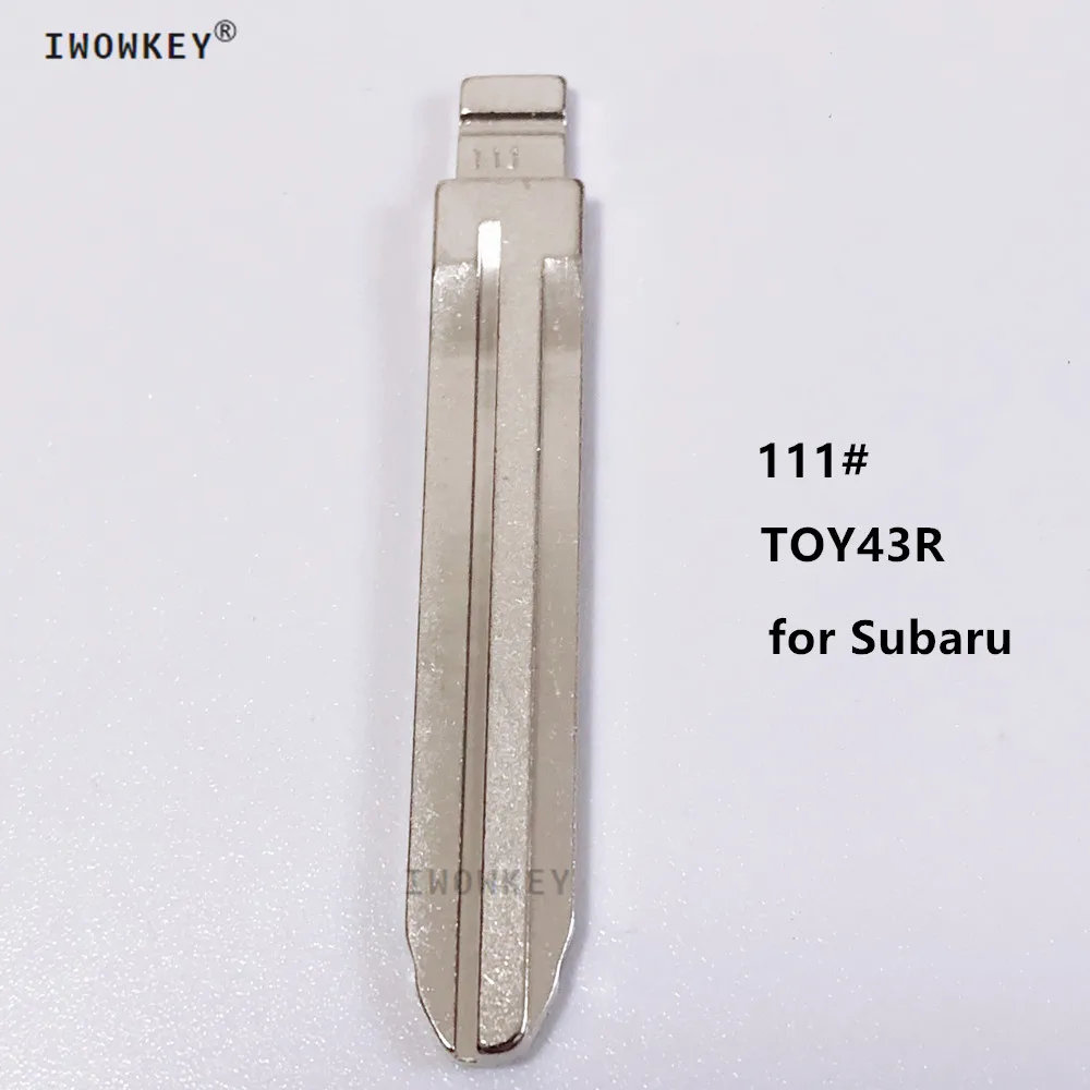10pcs #111 Metal Uncut Flip KD Remote Car Key Blade TOY43R for Subaru ...