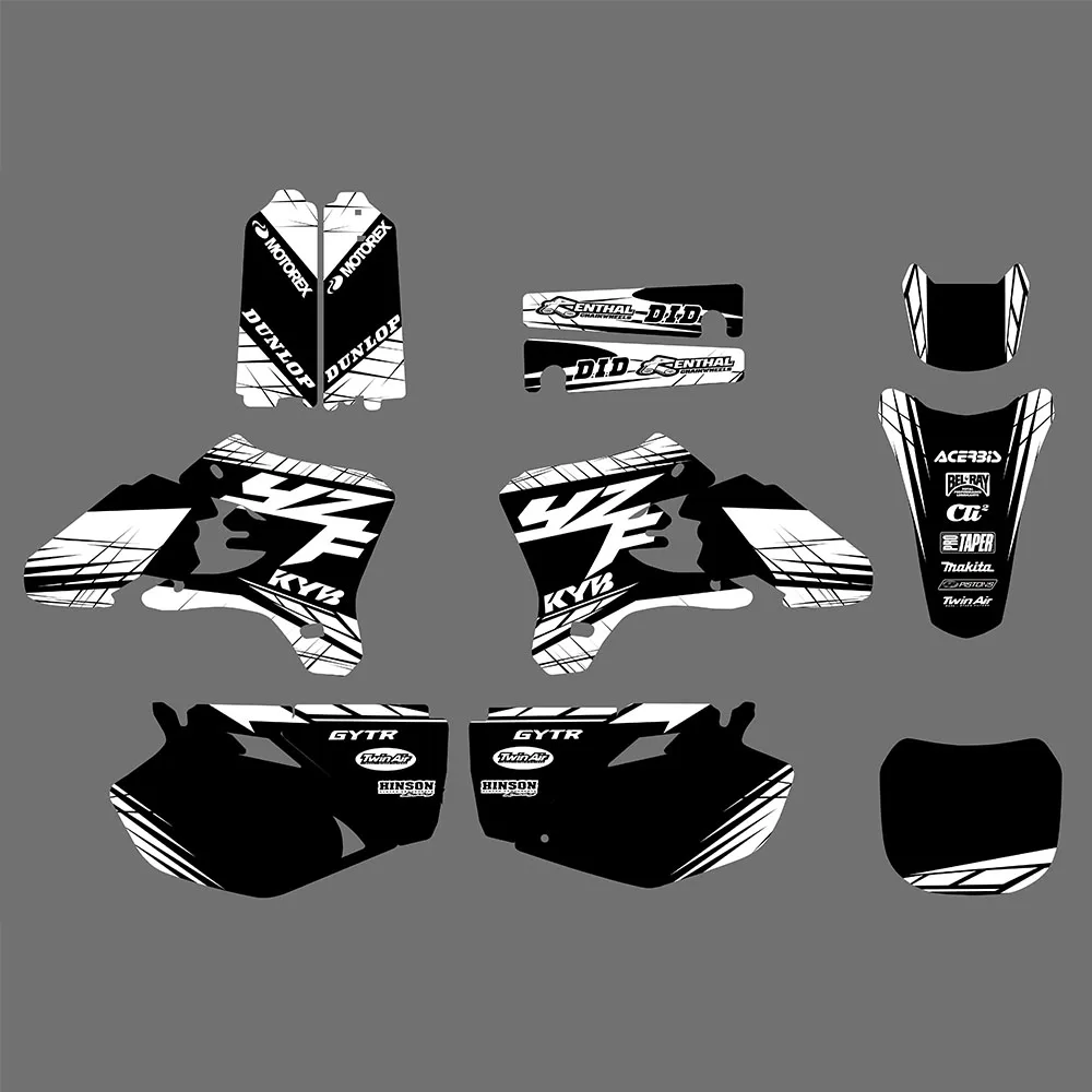Motorcycle-YZ-250F-450F-03-05-Sticker-graphics-Background-Decals-kits ...