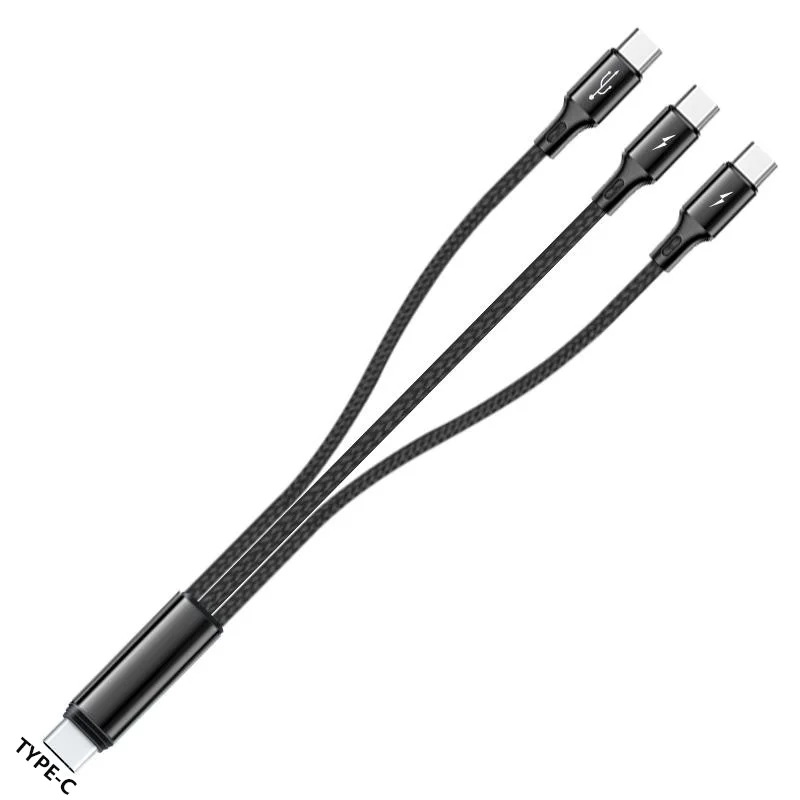 Type C Cable 2 in 1 Short USB C To USB Type C Micro USB Mobile Phone ...