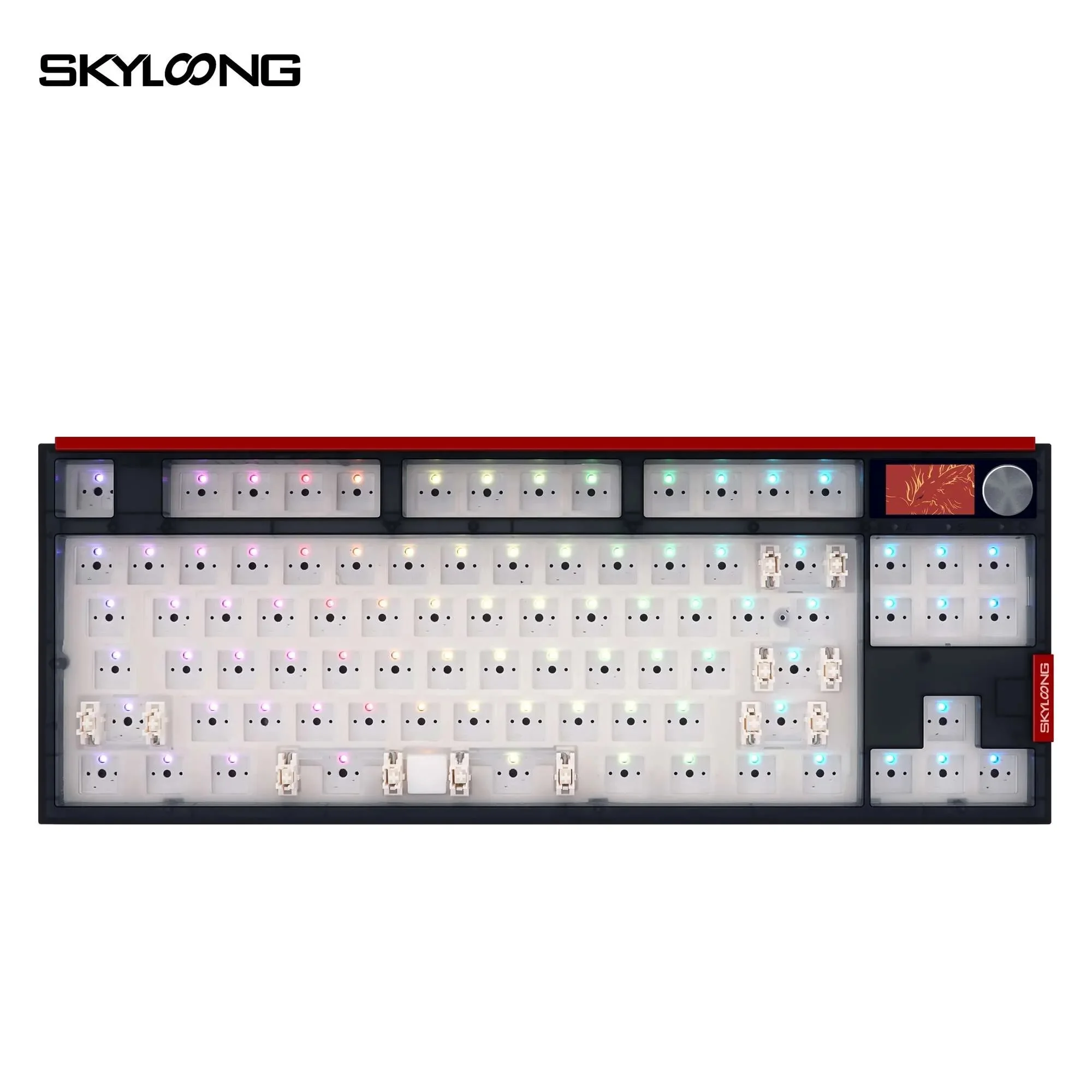 SKYLOONG-GK87Pro-Lite-Keyboar-Kit-3-Mode-Connection-1-14inch-LCD-1Knob ...