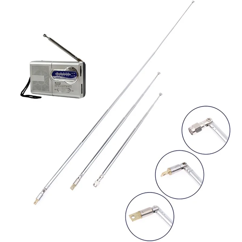1PC-48-64cm-6-Section-Metal-Full-Channel-Am-Fm-Radio-Telescopic-Antenna ...