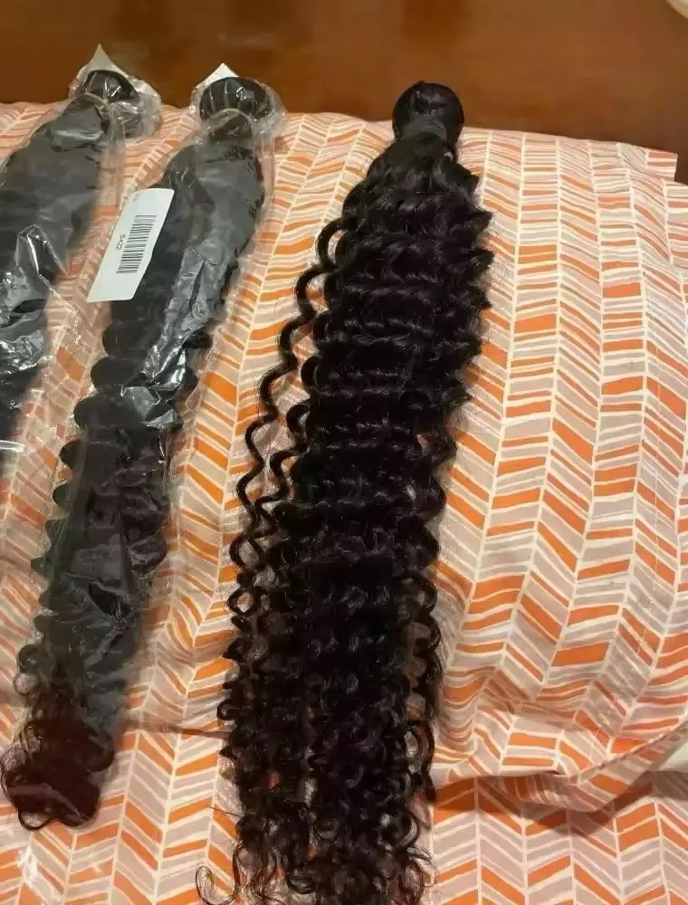 Loose Deep Wave Peruvian Hair 3 Bundles with 4x4 Closure / 13x4 Fronta ...