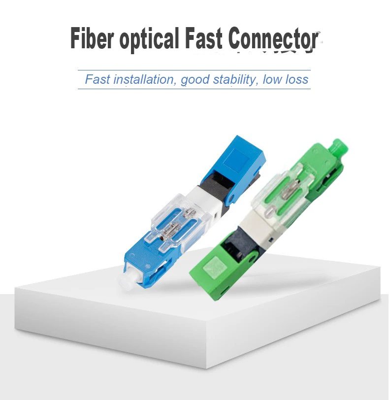 FTTH ESC250D Fiber Optic SC APC Fast Connector 50-300pcs SM Single-Mode ...