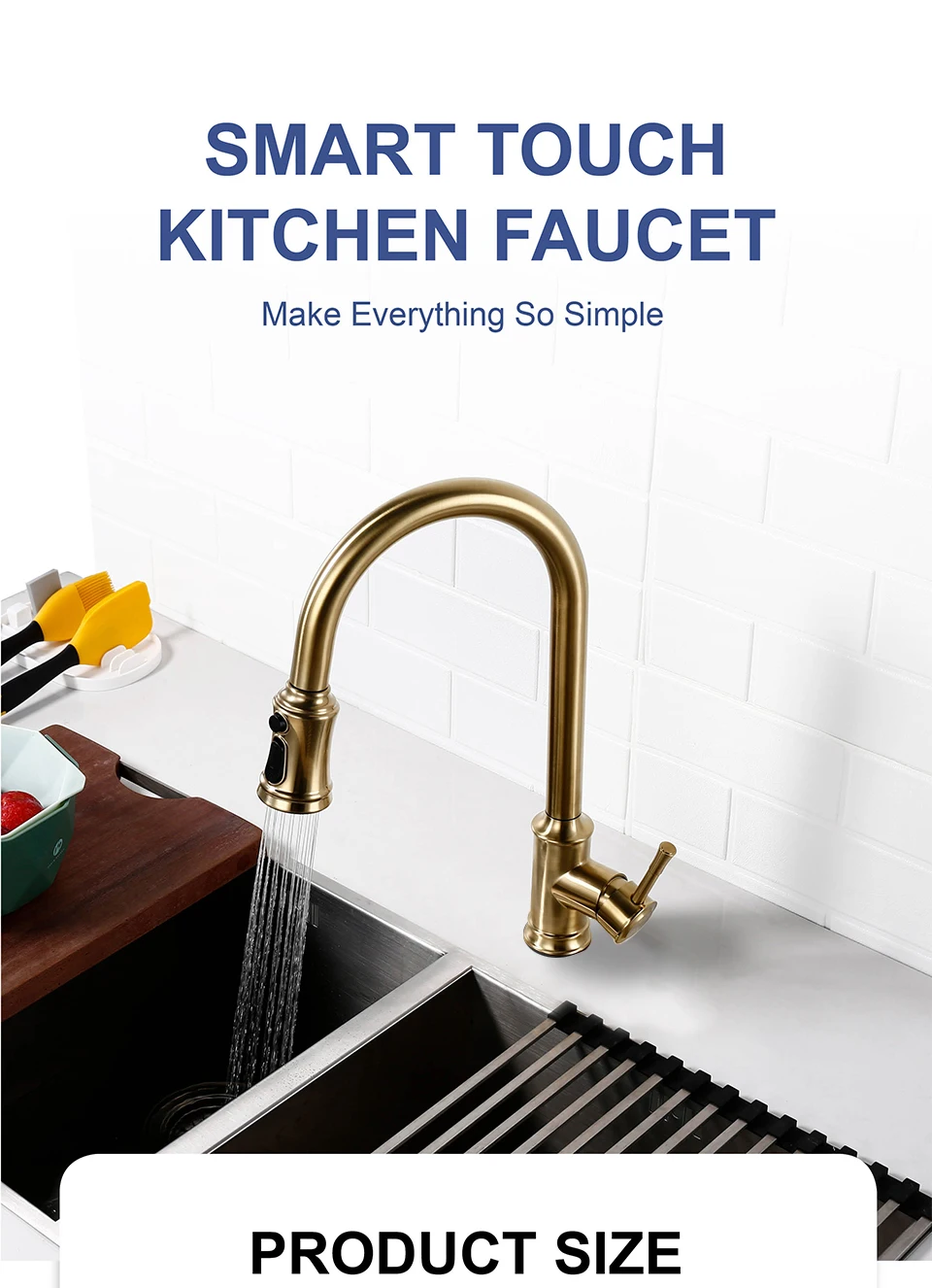 SmartFlow Touch-Control Kitchen Faucet - FaucetBazaar 1