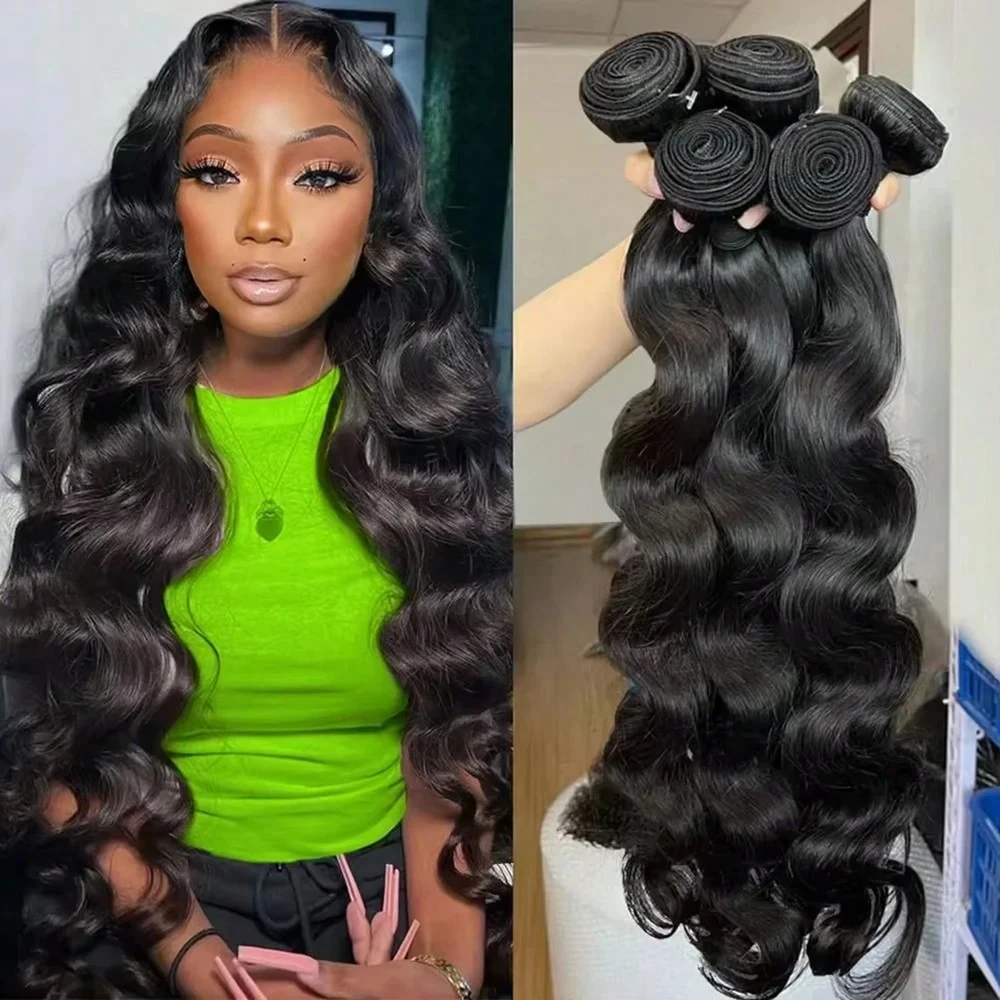 12A 30 40 Inch Body Wave Human Hair Bundles Brazilian Burmese Raw ...