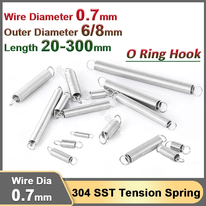 0-7mm-Tension-Spring-O-Ring-Hook-304-Stainless-Steel-Cylindroid-Helical ...