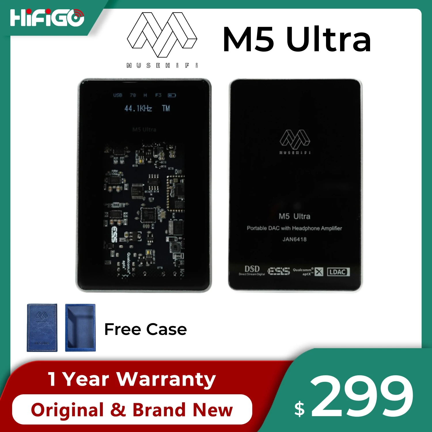 Musehifi-M5-Ultra-Hi-Res-Portable-Bluetooth-USB-DAC-AMP-QCC5125-Chipset-Vacuum-Tubes-Display ...