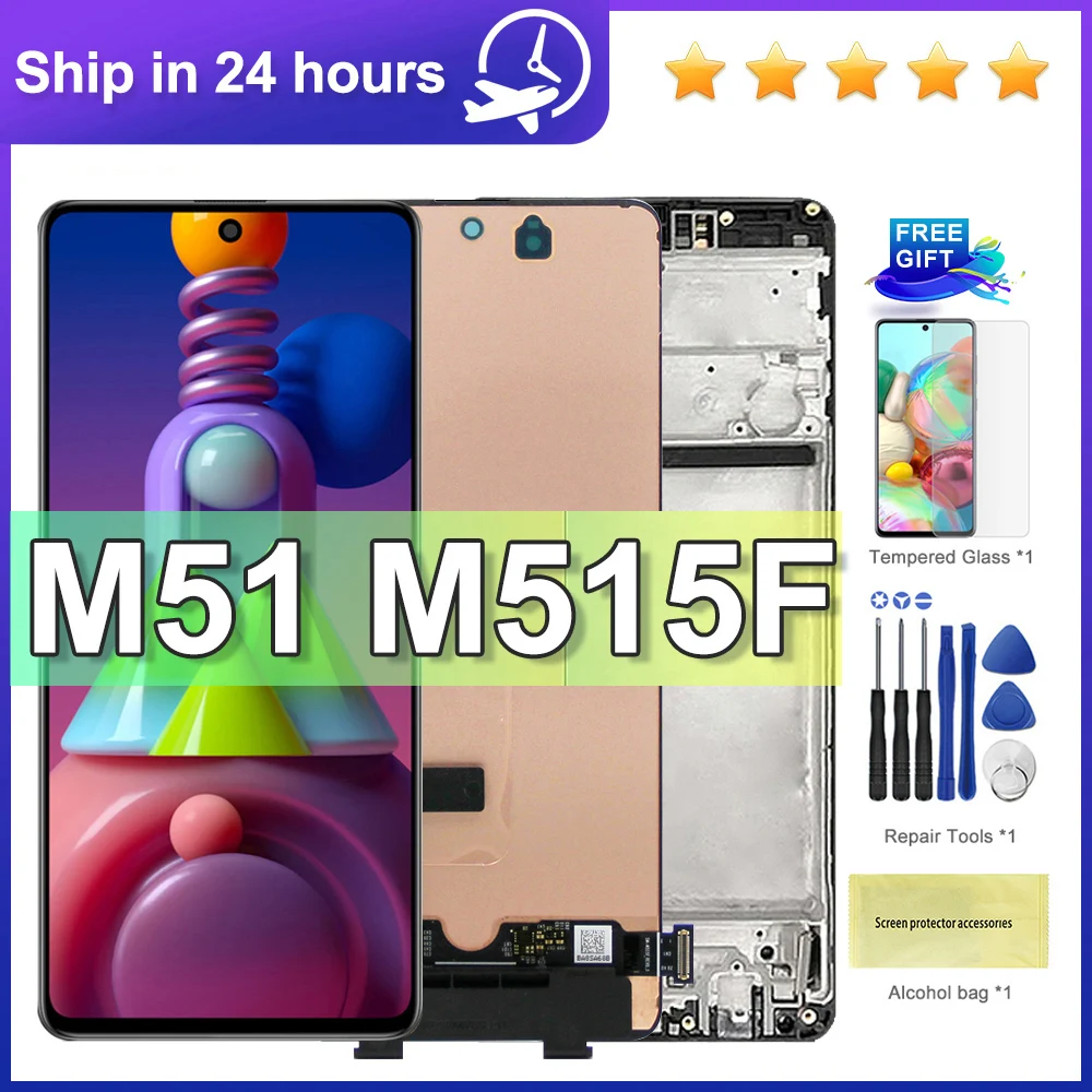 AMOLED-M515-Display-Assembly-For-Samsung-M51-M515F-M515F-DSN-LCD ...