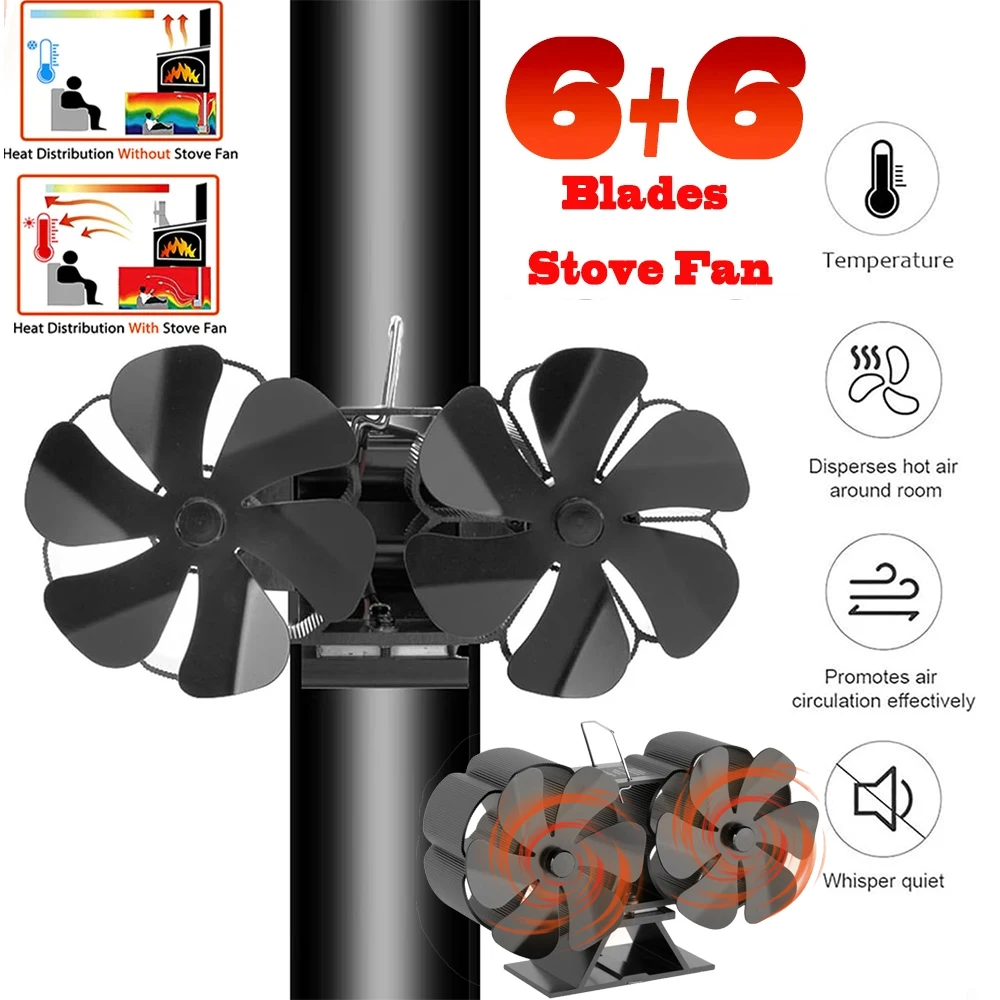 Heat-Powered-Stove-Fan-12-blade-Wood-Burning-Stove-Fan-for-Log-Burning ...