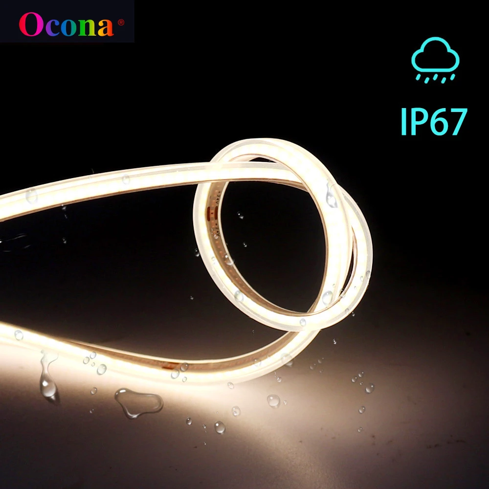 Super Thin Waterproof COB LED Strip Lights For Home Decor DIY IP67 DC ...