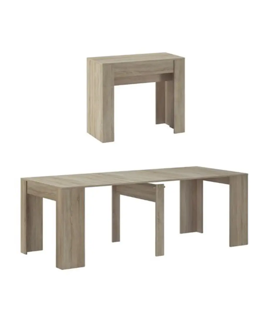Skraut Home-extensible Dining Console Table Up To 237 Cm, Light Oak ...