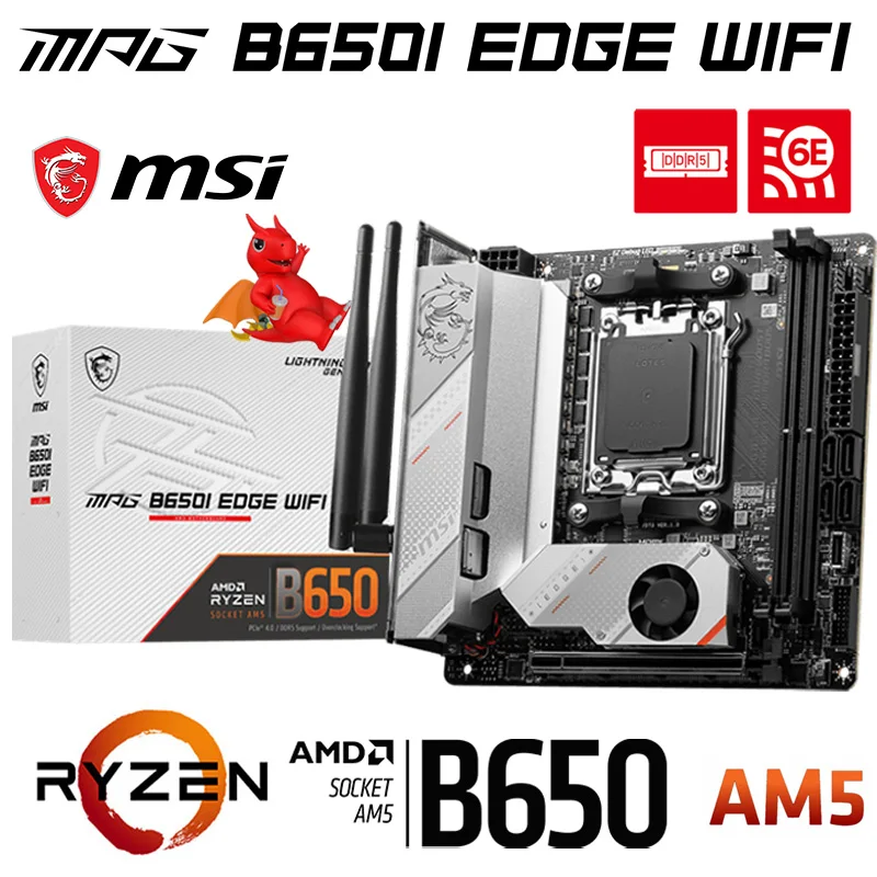 AMD-B650-Desktop-MSI-MPG-B650I-EDGE-WIFI-DDR5-Motherboard-Socket-AM5 ...