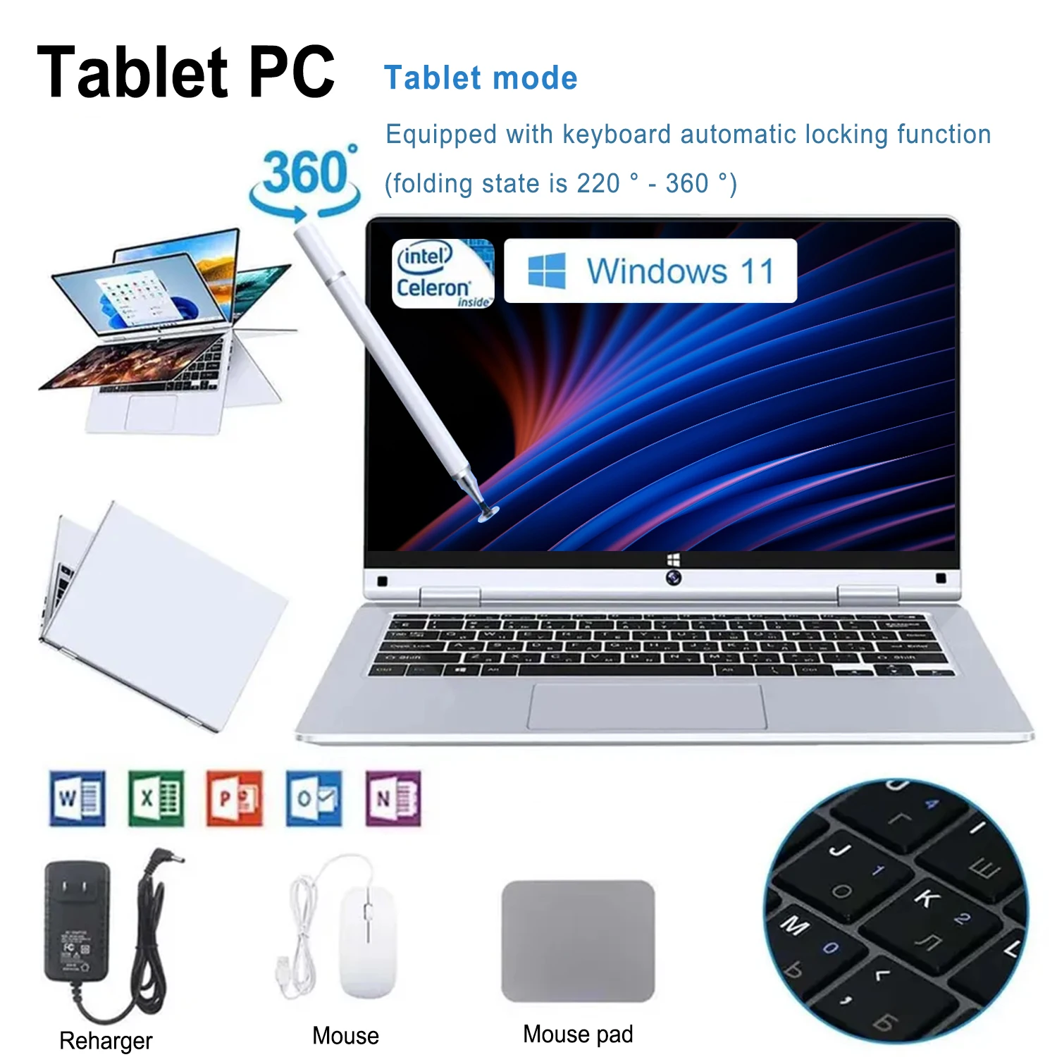 11-6-inch-laptop-8GB-Ram-256GB-Rom-Windows-11-laptop-PC-game-console ...