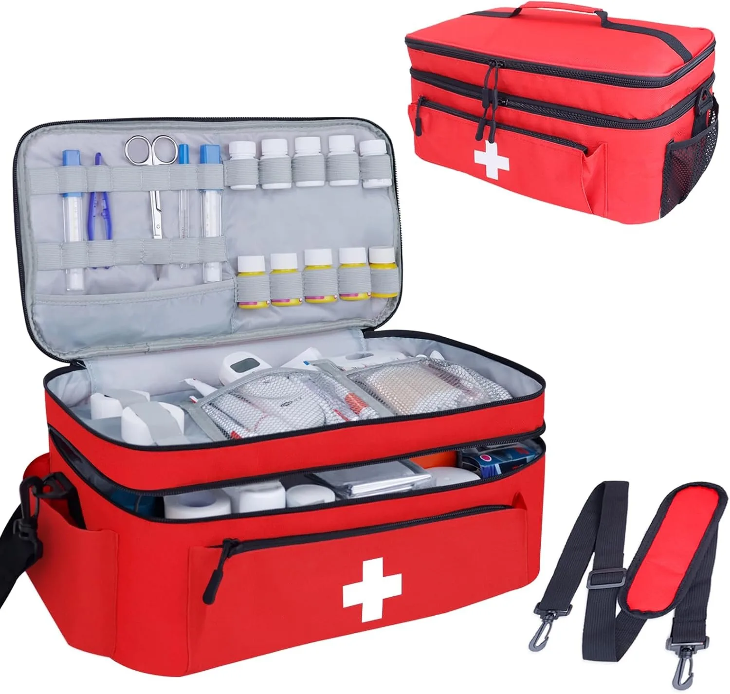 Empty First Aid Bag Medical Storage Bag Lightweight with Handles Gifts ...