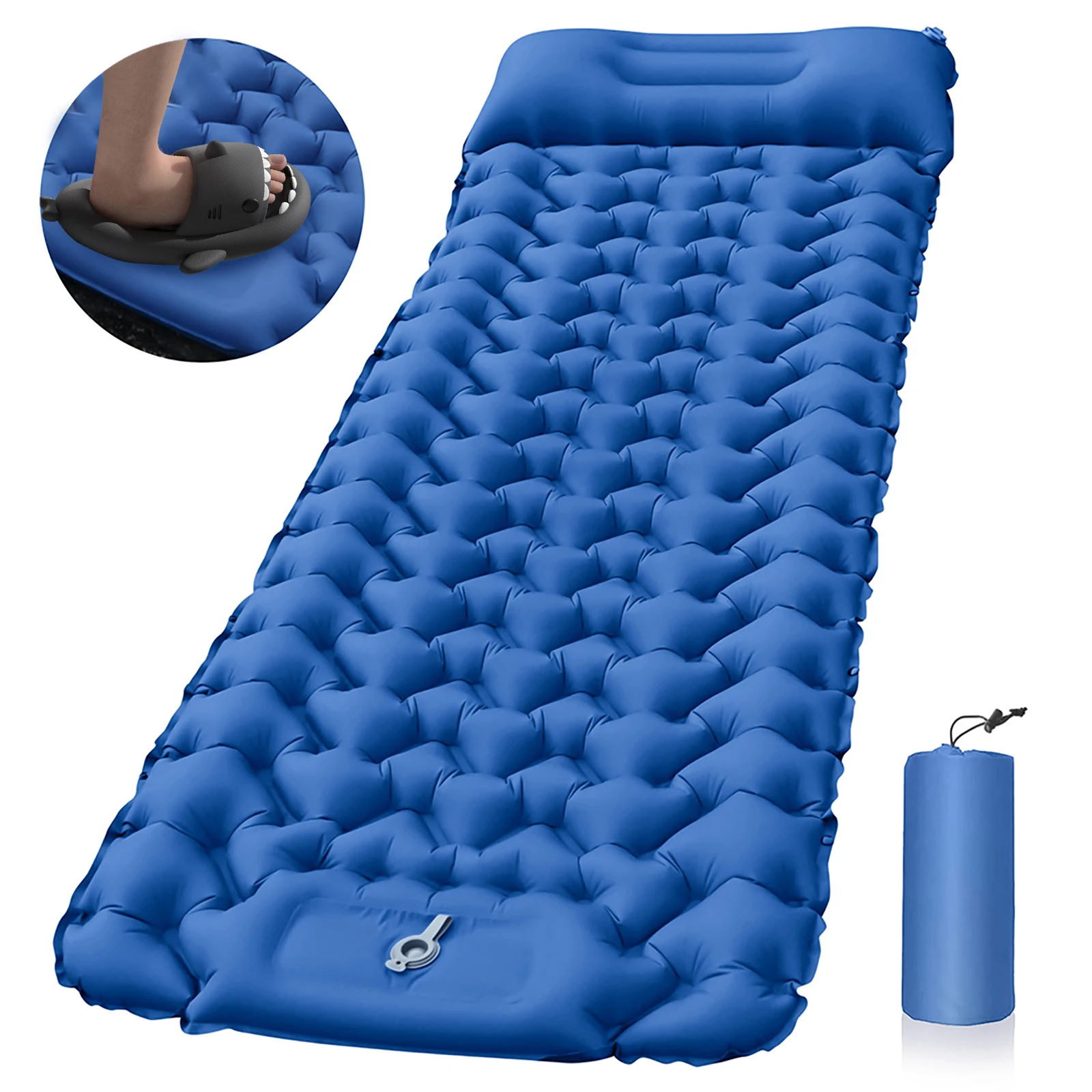Outdoor-Sleeping-Pad-Camping-Inflatable-Mattress-with-Pillows-Travel ...