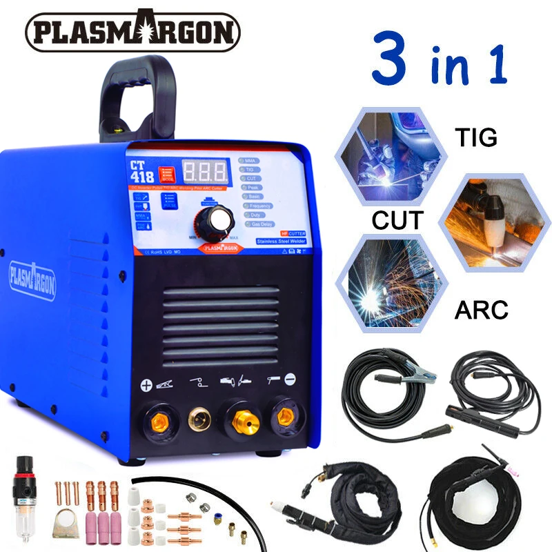 CT418 CUT/TIG/MMA 3 in 1 Multifunction Inverter Plasma Cutter 40A ...