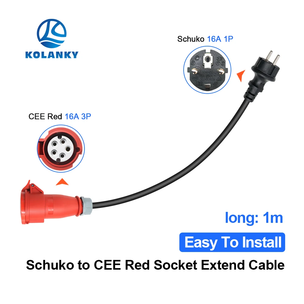 Cee red power buchse stecker für tragbare ev ladegerät schuko steckdose ...