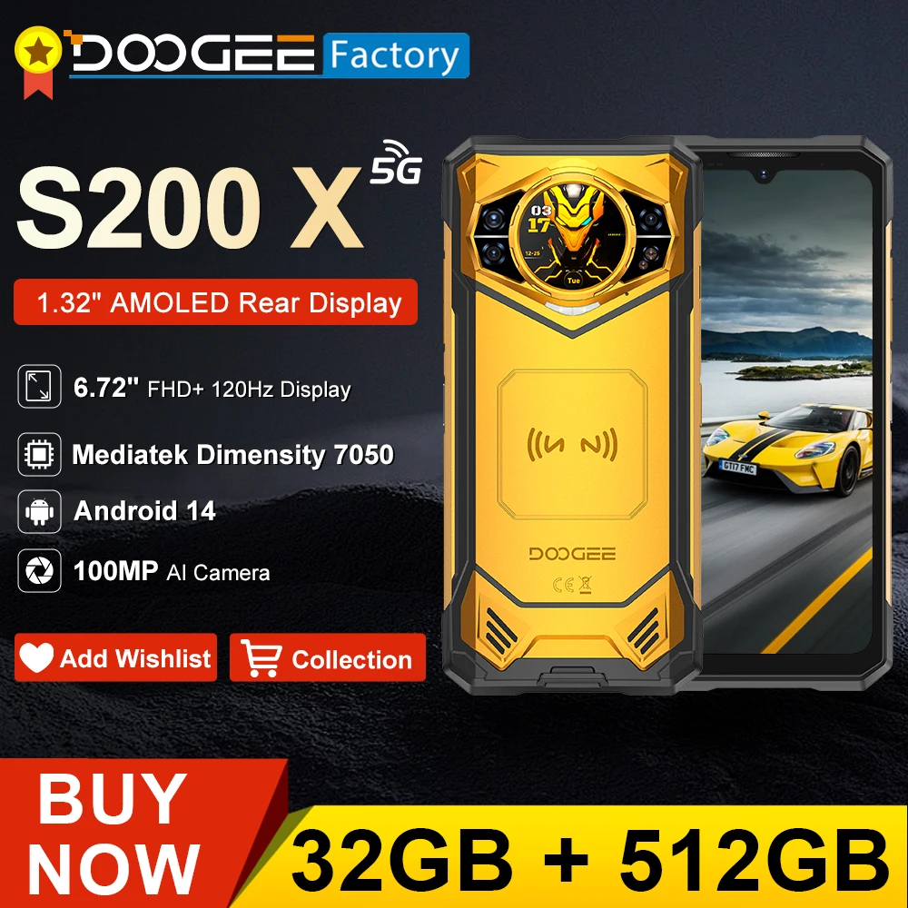 DOOGEE-S200-X-5G-Smartphone-32GB-12-20-512GB-Tel-fono-m-vil-resistente ...