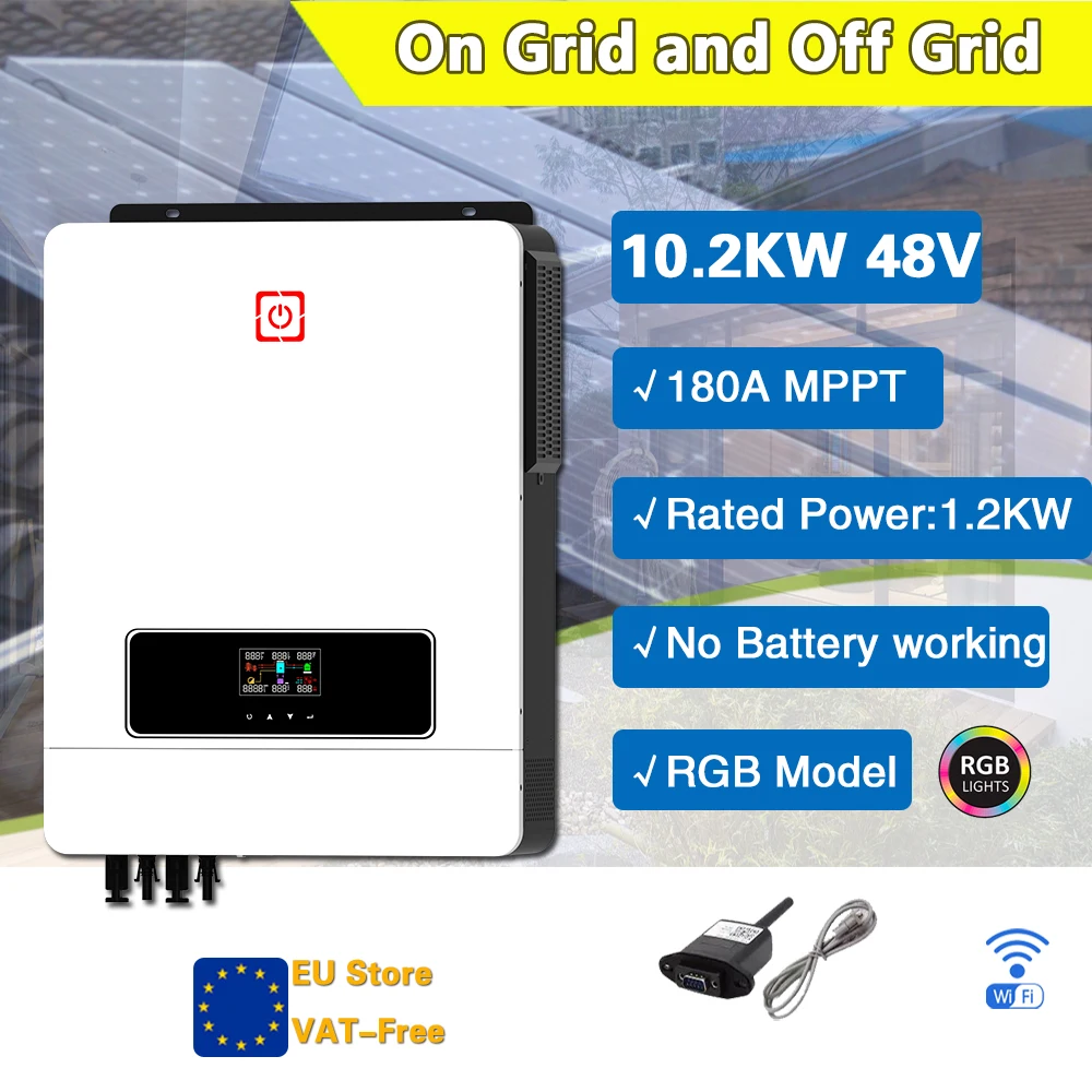 10-2KW-48V-Touch-Button-230VAC-Dual-Output-on-off-Grid-180A-MPPT-Power ...
