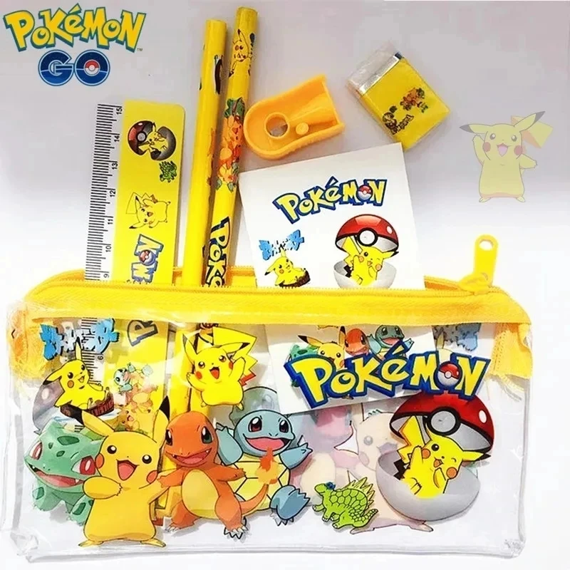 Pok-mon-Pikachu-Anime-Pencil-Box-Cartoon-Papelaria-Set-R-gua-L-pis ...