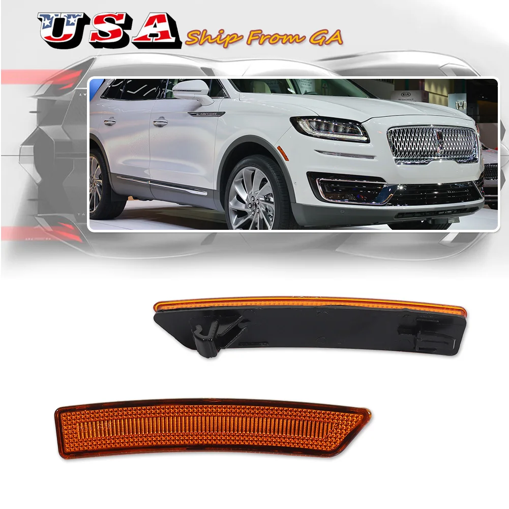 2pcs Car Accessories Front Fender Side Marker Turn Signal Light ...