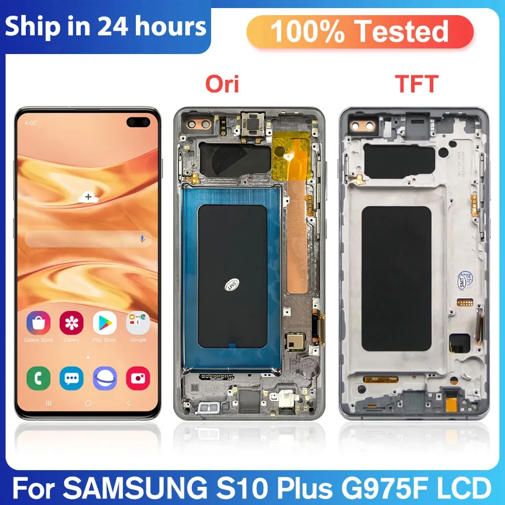 Tela-de-toque-tft-lcd-amoled-para-samsung-galaxy-s10-plus-g975-sm-g975f ...
