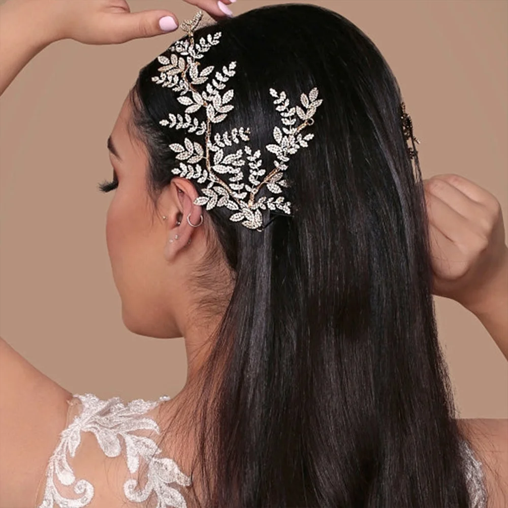 Fashion-Leaf-Zircon-Bridal-Hair-Comb-Tiara-Accessories-for-Women-Luxury ...