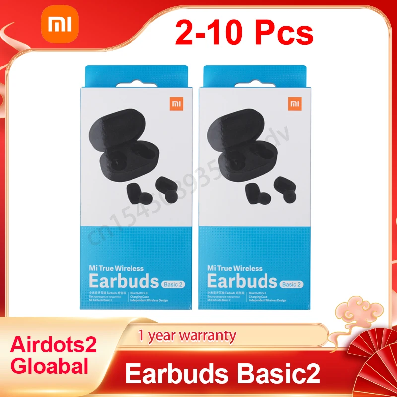2-10 Pcs/lot Xiaomi Global Redmi Earbuds Basic 2 Tws Earphone Wireless ...