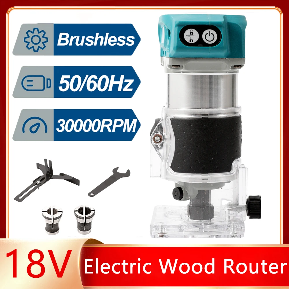 30000RPM-Brushless-Wood-Router-Machine-Woodworking-Electric-Trimmer-6mm ...