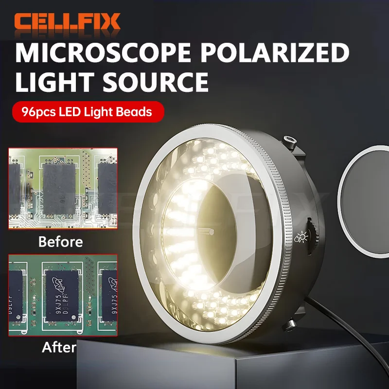 Microscope-Polarized-LED-Ring-Light-Lamp-96pcs-Remover-Glare-Colors ...