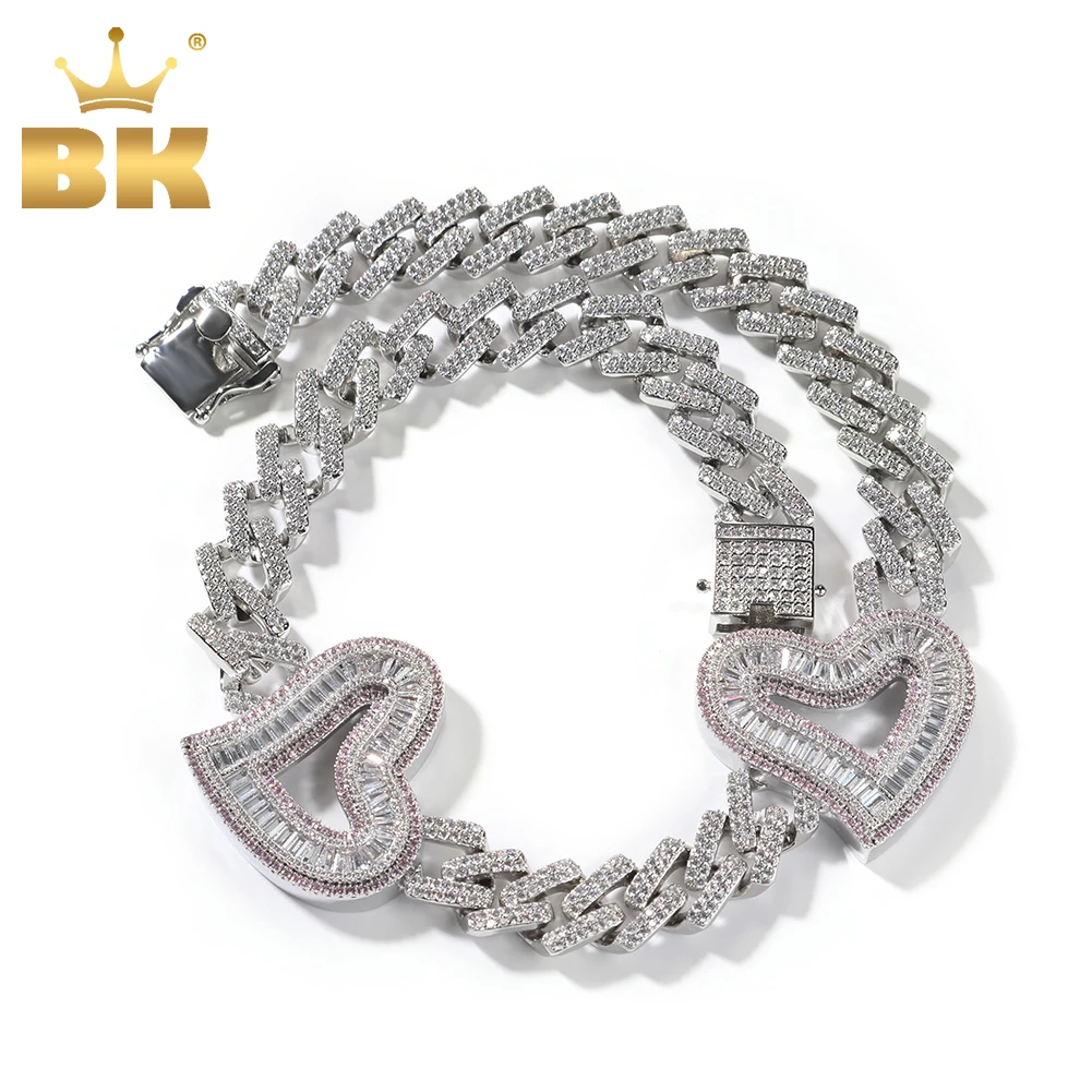 Heart Cuban Necklace | Bling Necklace Cuban | Hiphop Jewelry | Iced ...