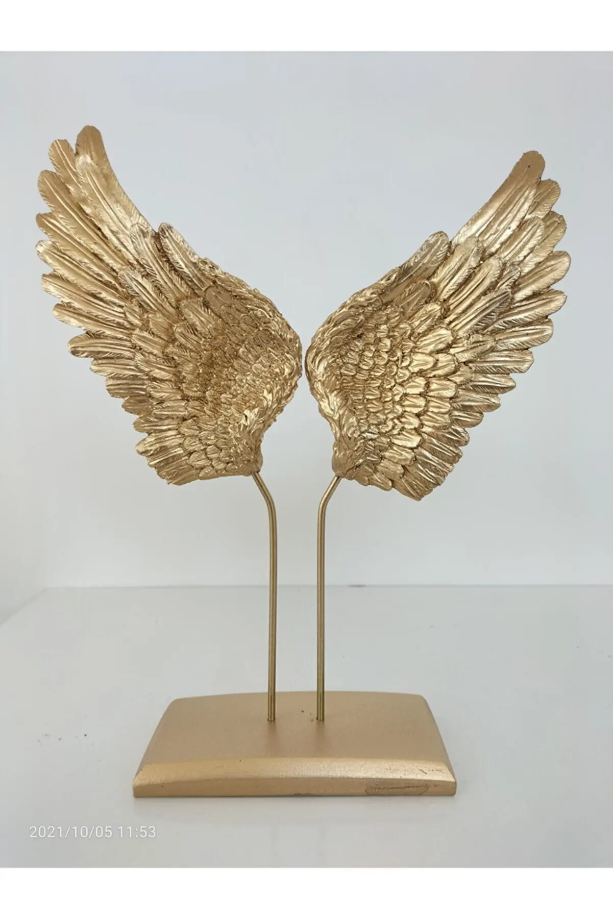 Home Decor Decorative 2'li Angel Wing Gold Color 33x25 cm and 2gang Set ...