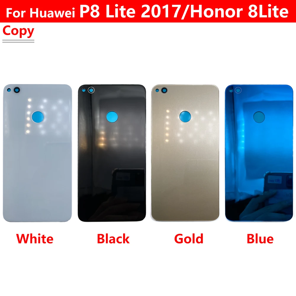 Back Glass Battery Cover For Huawei P8 Lite 2017 Honor 8 Lite P9 Lite P10 Lite Back Glass Cover ...