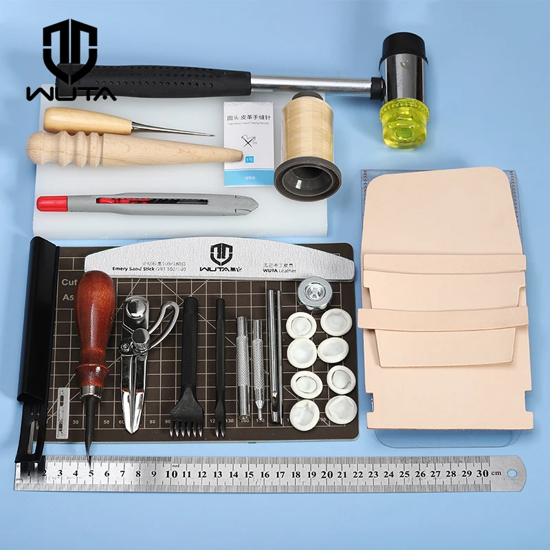 WUTA-Durable-Basic-Leather-Craft-Tool-Set-Leather-Work-Sewing-Set-DIY-Hand-Sewing-Stitching ...