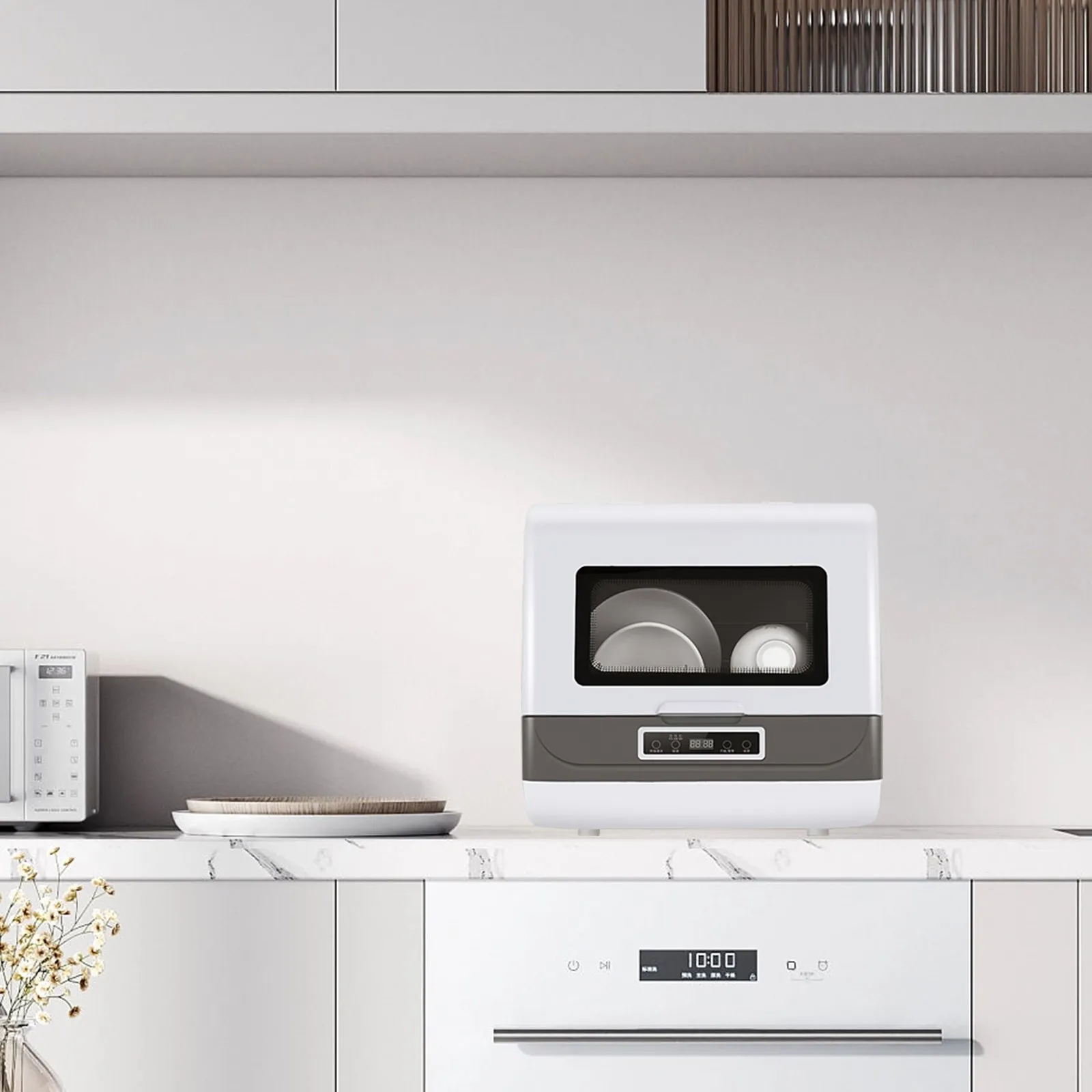 36L UV sterilisation Intelligent Countertop Dishwasher Table Smart ...