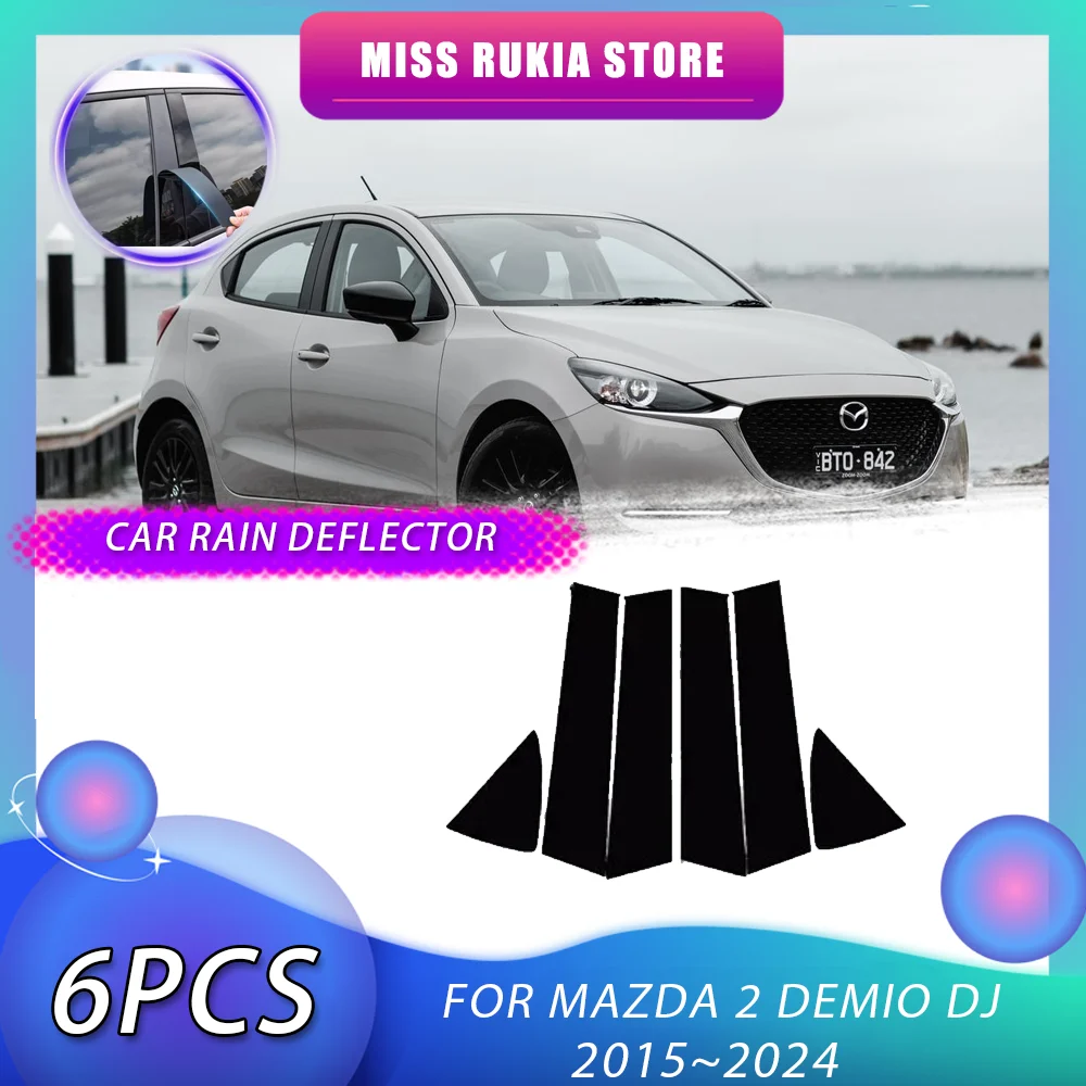 Car-Window-Trim-Cover-for-Mazda-2-Mazda2-Demio-DJ-2015-2024-Bright ...