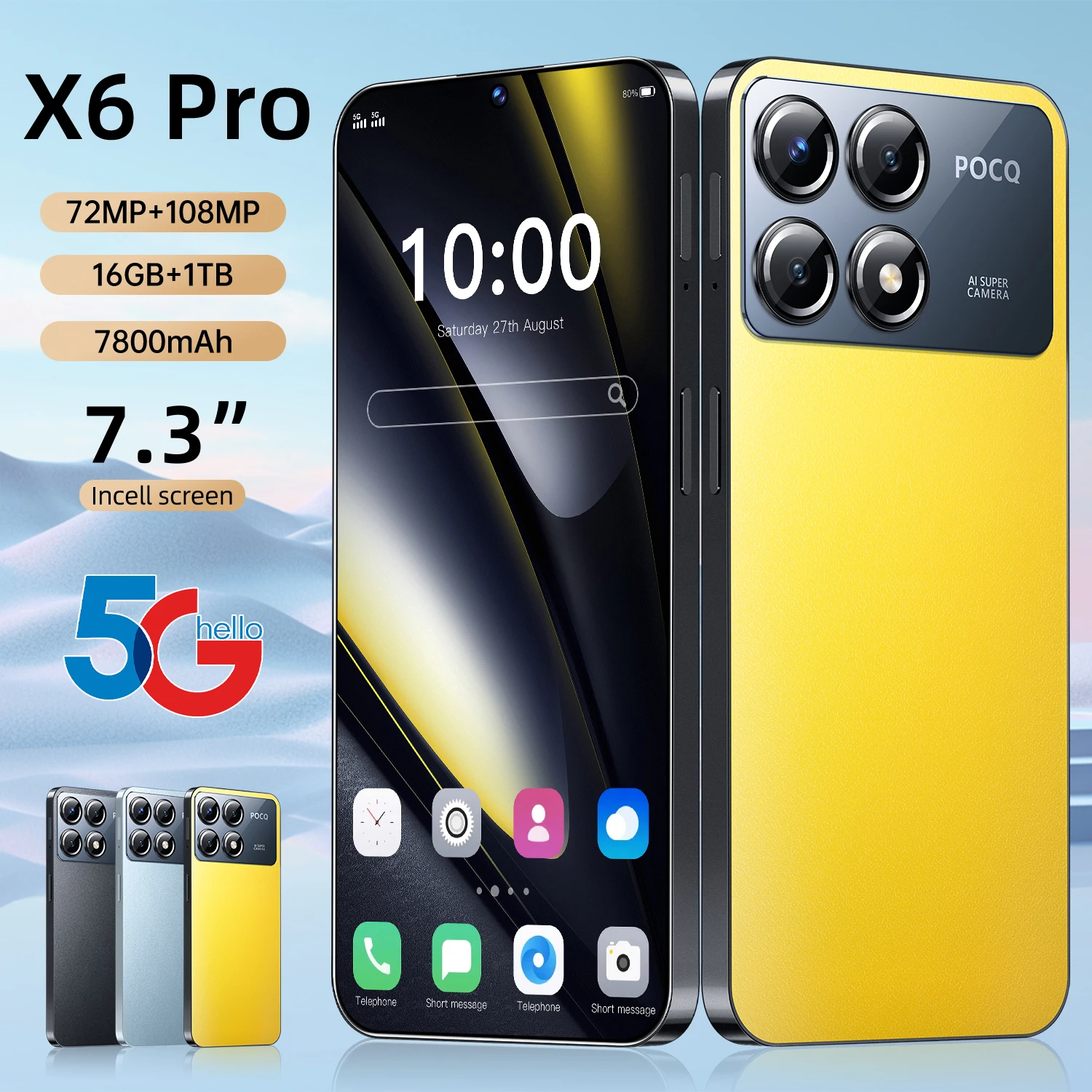X6-Pro-5G-Smartphone-Vers-o-Global-Android-Celulares-108MP-NFC-7800mAh ...