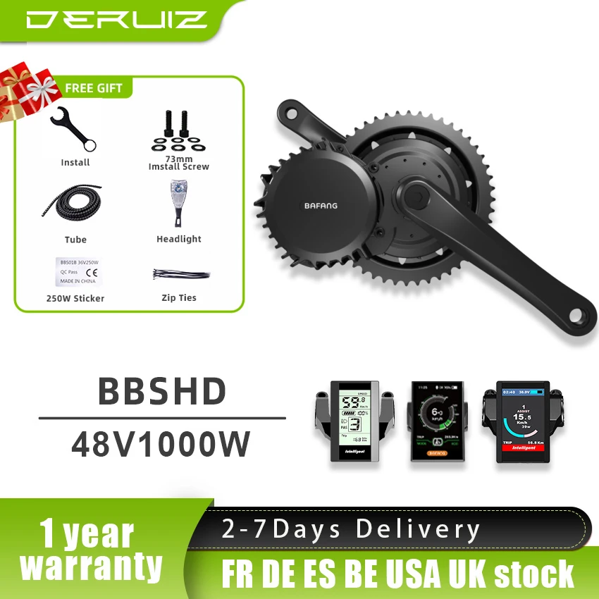 Bafang Bbshd Bbs03 8fun Motor 1000w Electric Bike Ebike 48v 52v 1000w Mid Drive Motor E-bike ...