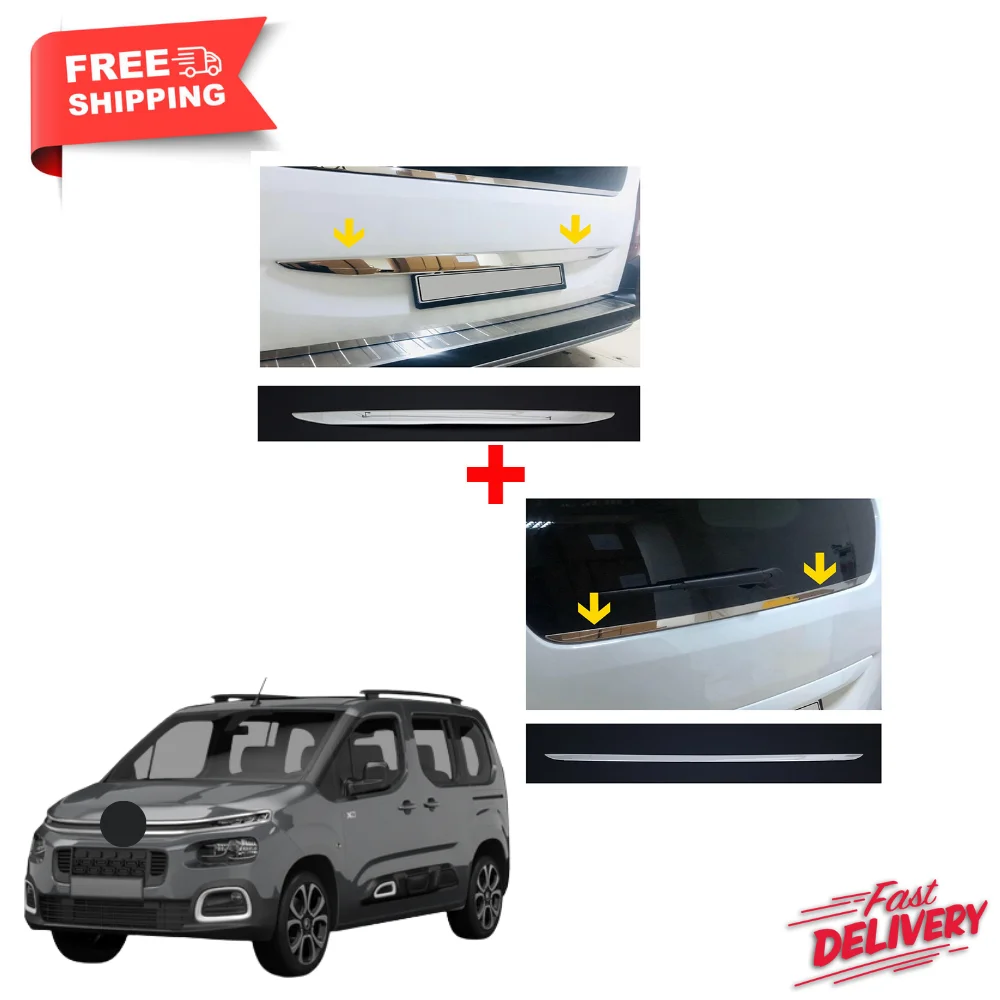 2-sets-of-chrome-accessories-for-Citroen-Berlingo-Wndow-Trim-1-piece ...