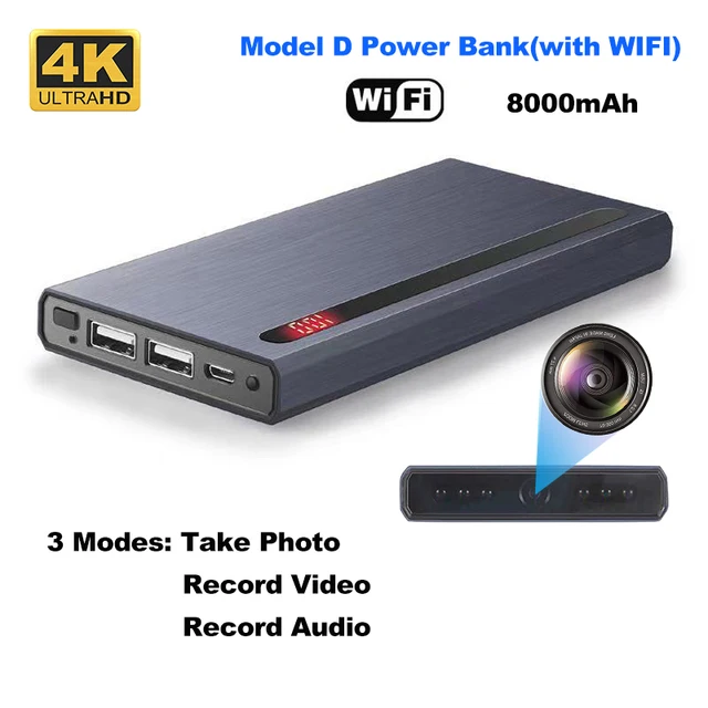 Ultra HD 4K Power Bank Camera Mini Security Wireless Micro Cameras ...