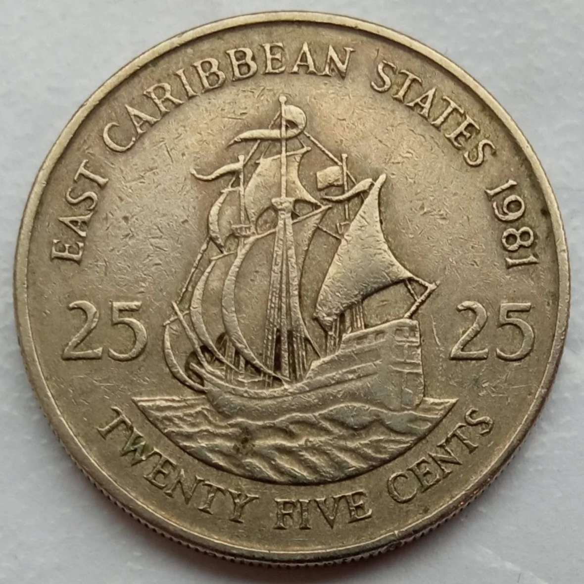 Coin Eastern Caribbean 25 cents 1981 2000| | - AliExpress