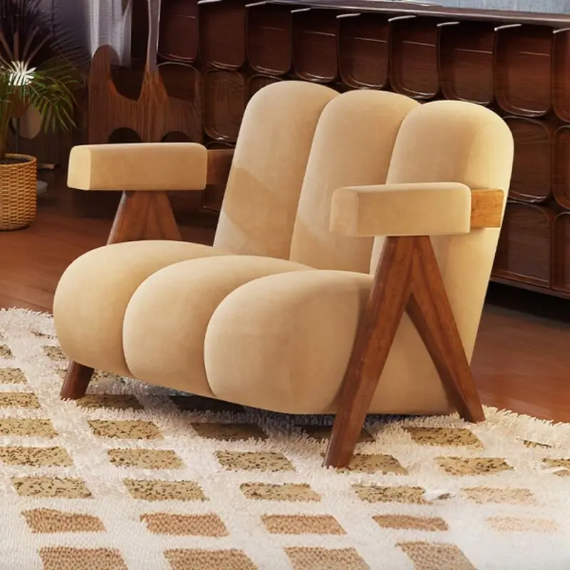 French-Cream-Lounge-Chair-Designer-Recliner-Living-Room-Chair-for ...